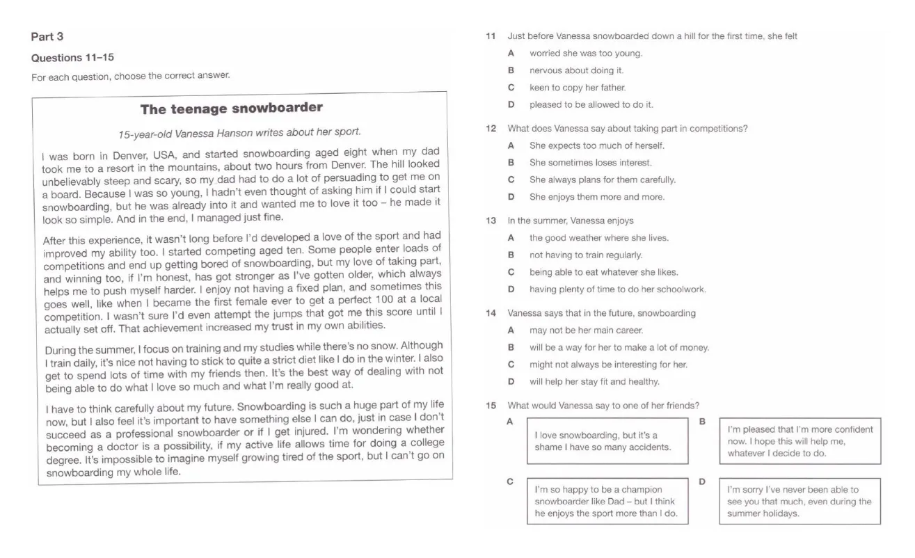 Preliminary FS Reading Part 3 Interactive Worksheet – Edform