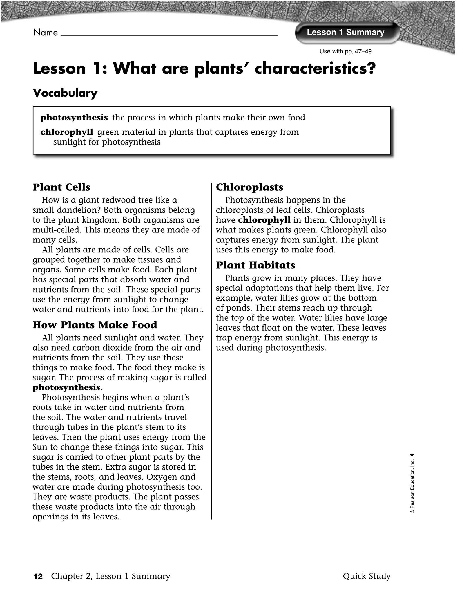 Pearson Education Inc Biology Worksheets Answers SOLUTION: Pearson