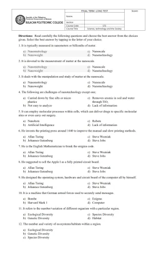 1 LQ STS FIN Interactive Worksheet – Edform