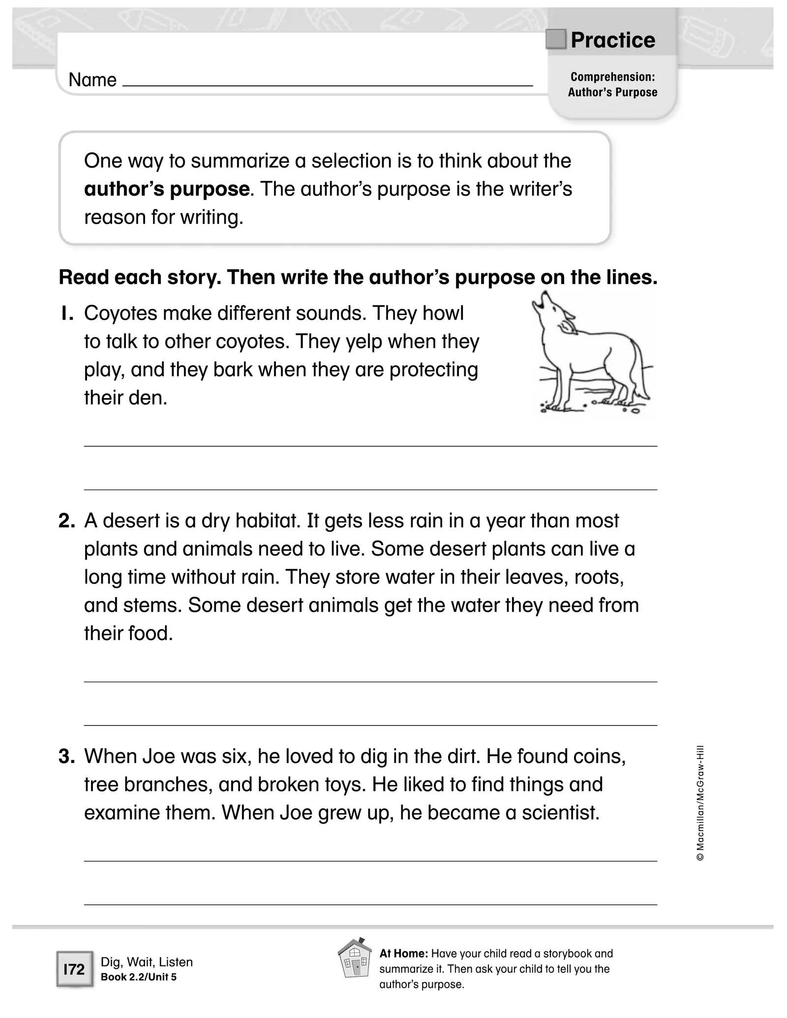 Unit 32 - Treasures Practice Book 0 page 170-172 Interactive Worksheet ...