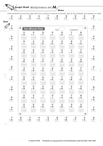 Multi M Interactive Worksheet – Edform
