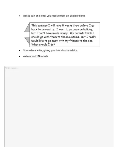 B1.2 DIAGNOSTIC WRITING Interactive Worksheet – Edform