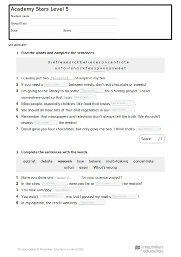 AS 5 Unit 9 TEST Interactive Worksheet – Edform