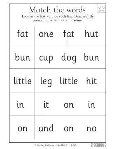 Word to Word match Sheet 1 Interactive Worksheet – Edform