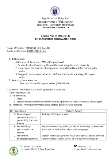 LP Irregular verbs Interactive Worksheet – Edform