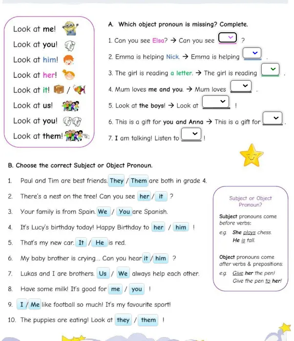 Go getter 1 unit 8 -Object pronouns Interactive Worksheet – Edform Go getter 1 unit 8 -Object pronouns Interactive Worksheet – Edform
