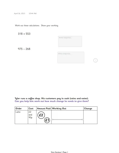 year 3 math assessment Interactive Worksheet – Edform