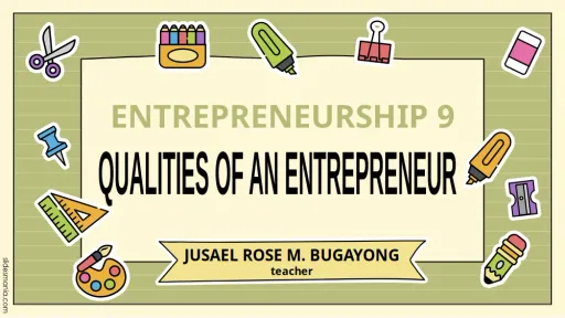 Q3 L1 QUALITIES OF ENTREPRENEUR Interactive Worksheet – Edform