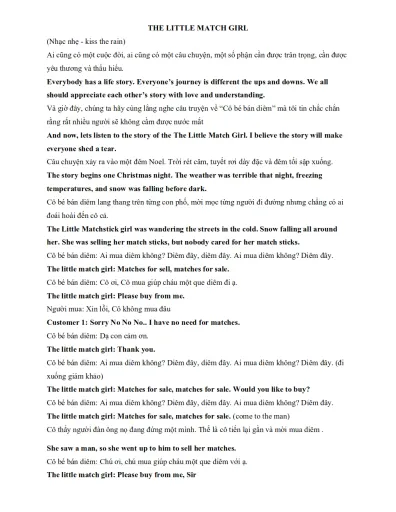 THE LITTLE MATCH GIRL 1 Interactive Worksheet – Edform