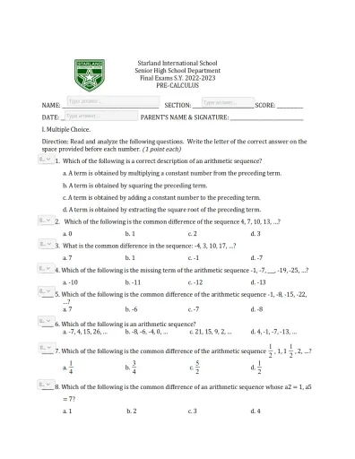 Final Exam PC Interactive Worksheet – Edform
