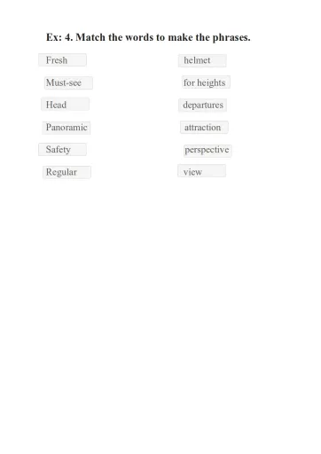 Ex:4 Make phrases Interactive Worksheet – Edform