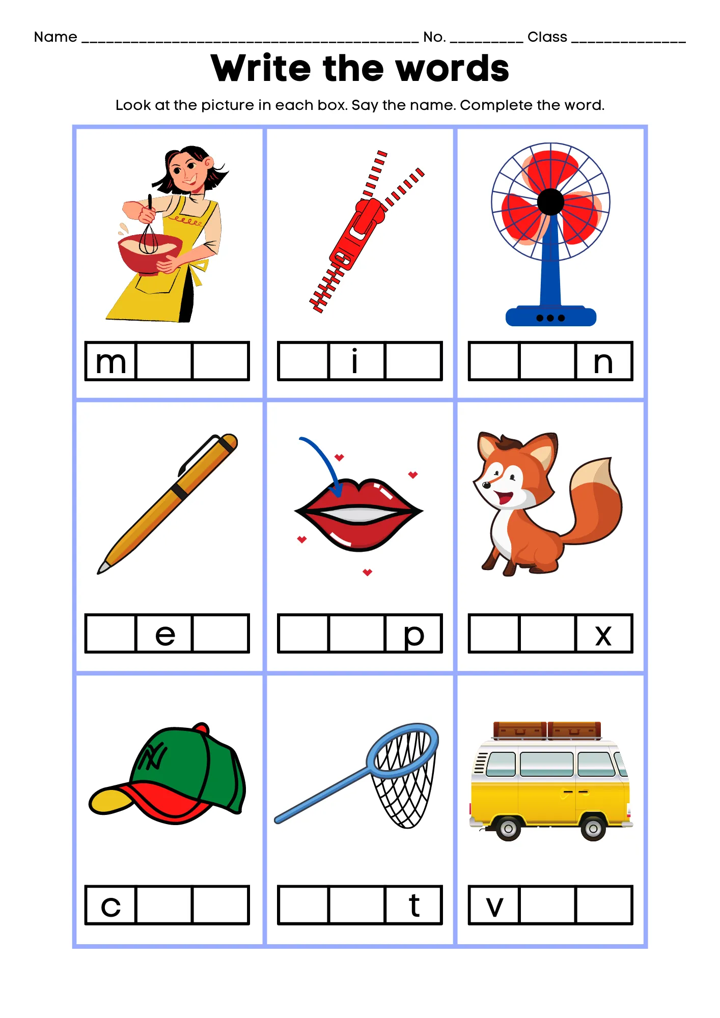 CVC Phonics Worksheet Interactive Worksheet – Edform