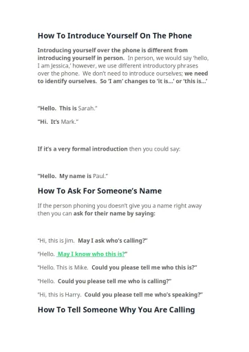 Please Introduce Yourself