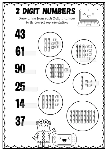Place value matching worksheet Interactive Worksheet – Edform