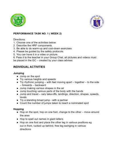 Performance Task Q1 W2 Interactive Worksheet – Edform