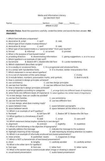 MIL Q2 M4 ASSESSMENT Interactive Worksheet – Edform