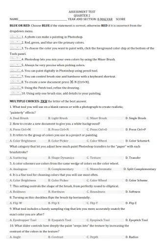 SECOND ASSESSMENT TEST 8-SPJ MALVAR Interactive Worksheet – Edform