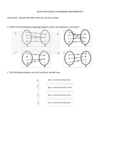 Quiz for lesson 1 Interactive Worksheet – Edform