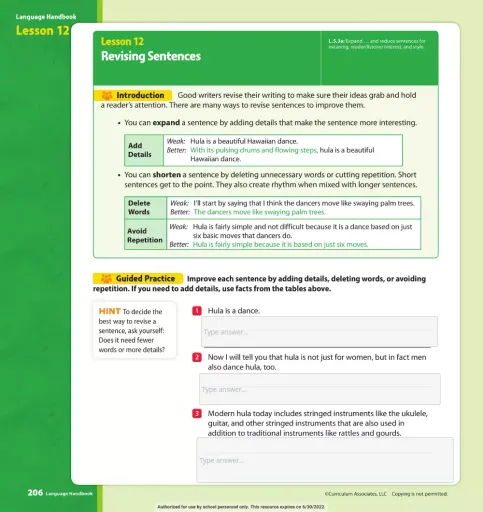 Revising sentences Interactive Worksheet – Edform
