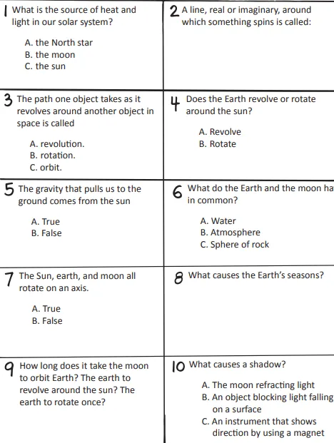 Sun Moon Earth Model Worksheet Exploring The Size Of The Sun, Earth