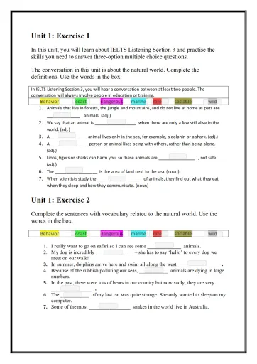 Unit 1 Listening Interactive Worksheet – Edform