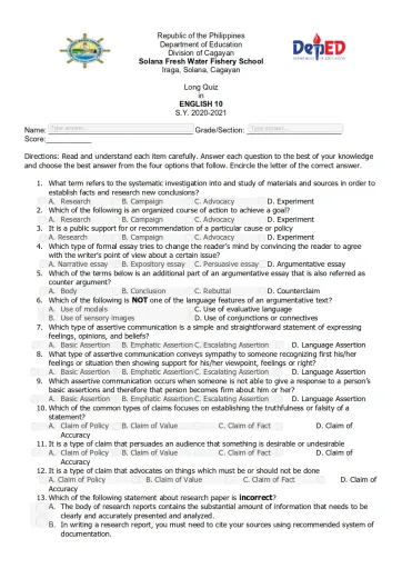 Q2 EXAM G10 Week 1 4 Interactive Worksheet – Edform