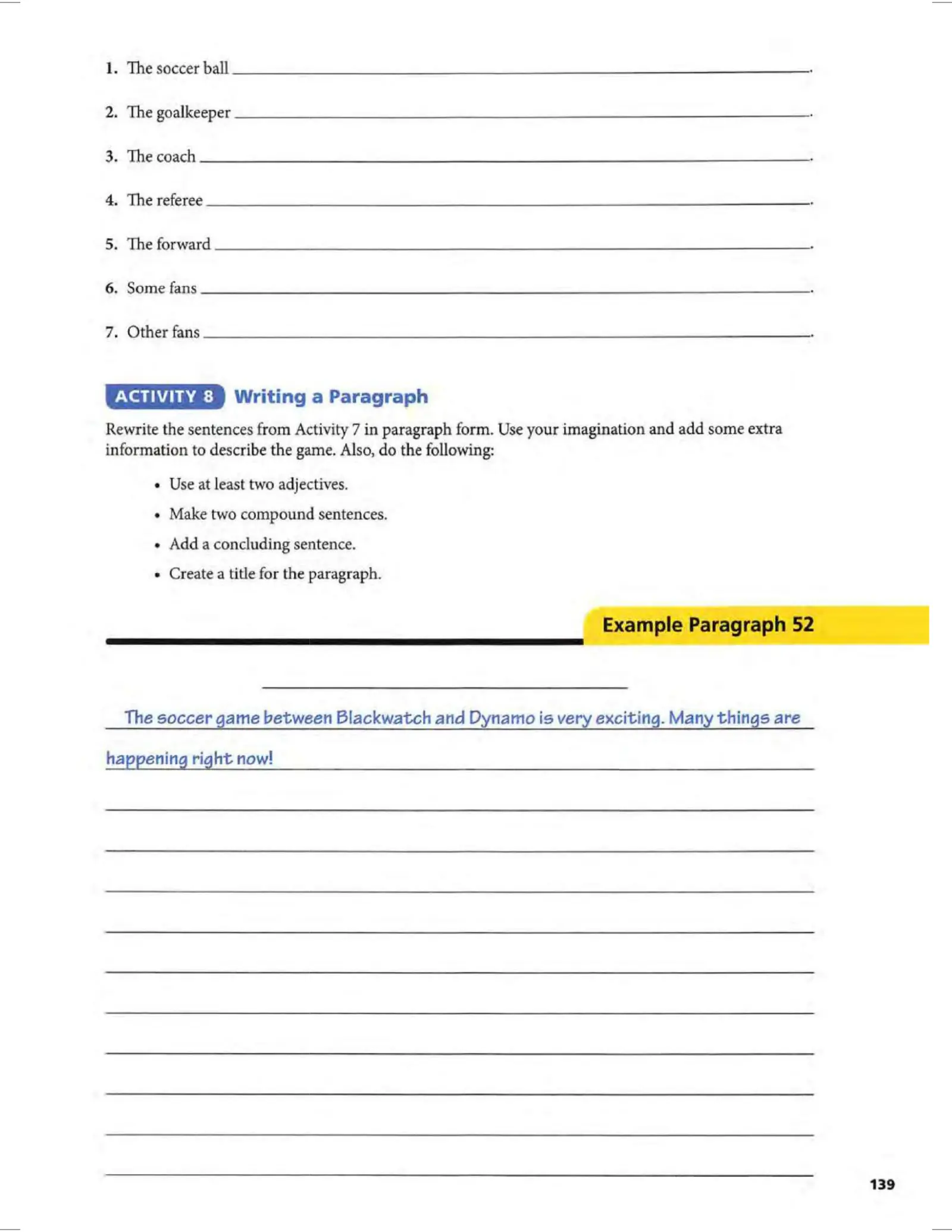 Unit 29 - Great Writing 1 – Activities 7-11 Interactive Worksheet – Edform