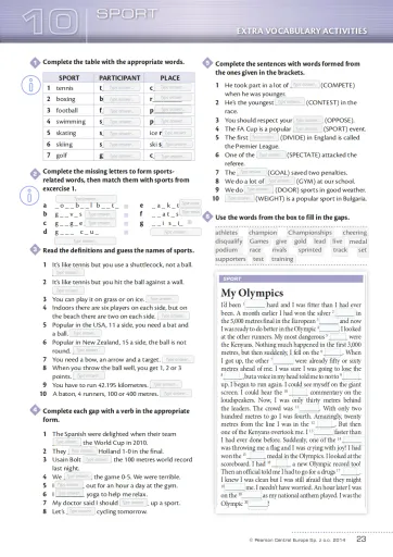 SPORT - Vocabulary Activities Interactive Worksheet – Edform