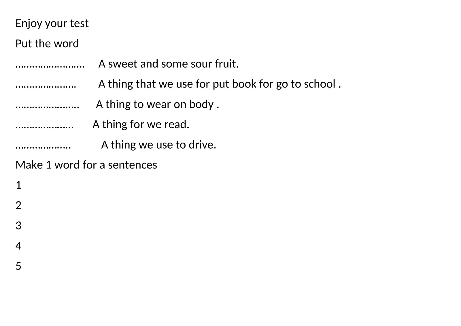 enjoy Interactive Worksheet – Edform