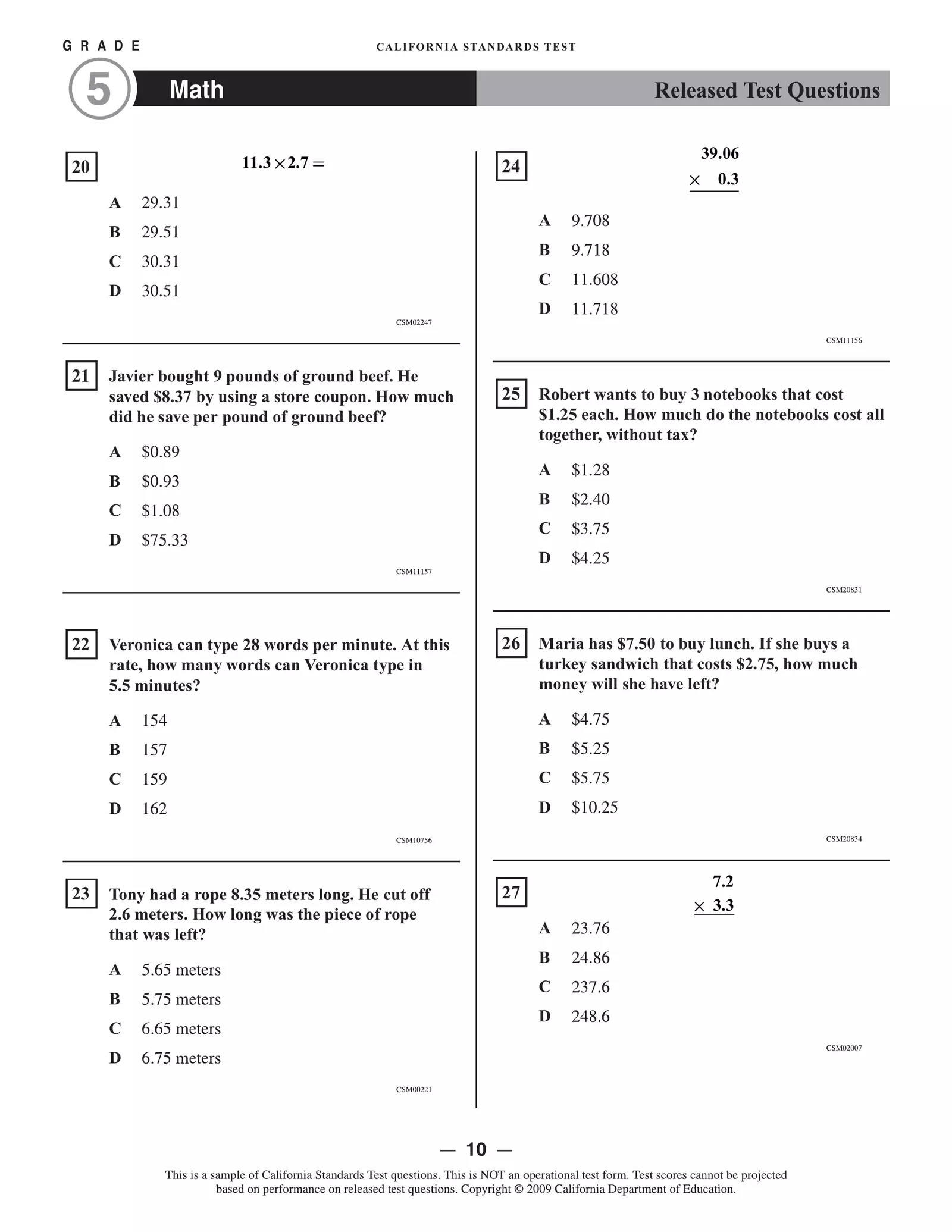 Grade 5- Final Test - Math Interactive Worksheet – Edform