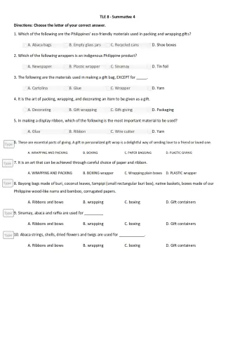 TLE8 Q1M2 SUMMATIVE4 Interactive Worksheet – Edform