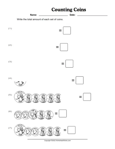 WorksheetWorks Counting Coins 3 Interactive Worksheet – Edform