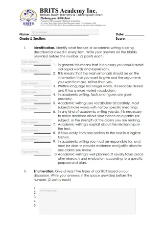 English 7 - Q4 Exam Interactive Worksheet – Edform