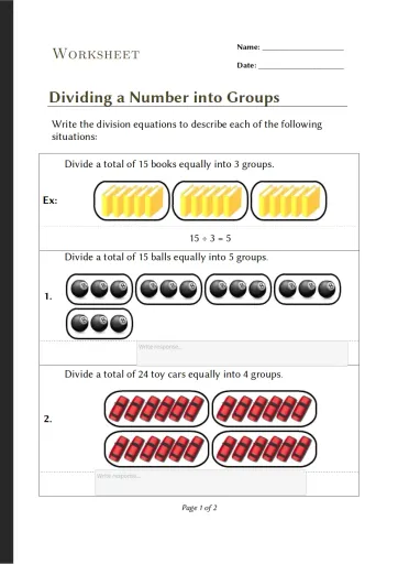 Division Interactive Worksheet – Edform