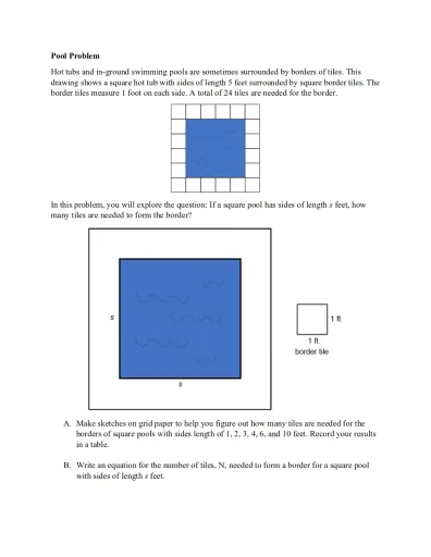 1 Pool Problem Interactive Worksheet – Edform