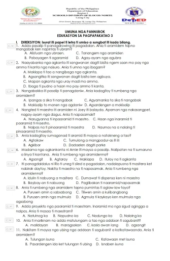 FIRST PT ALL SUBJECTS Interactive Worksheet – Edform