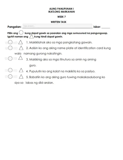 Ap q3 w7 Interactive Worksheet – Edform