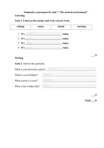 2 grade sa unit 7 Interactive Worksheet – Edform