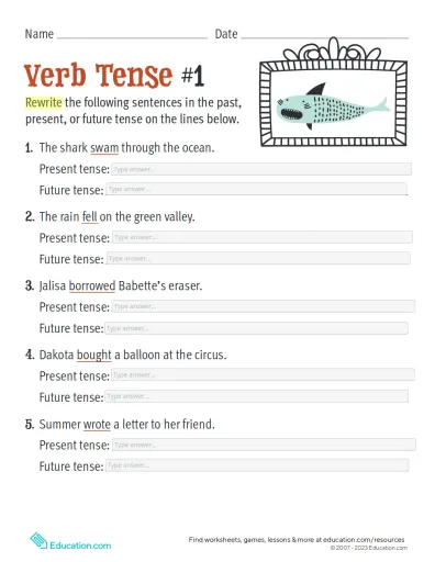 10/16/23 Irregular Verbs Interactive Worksheet – Edform