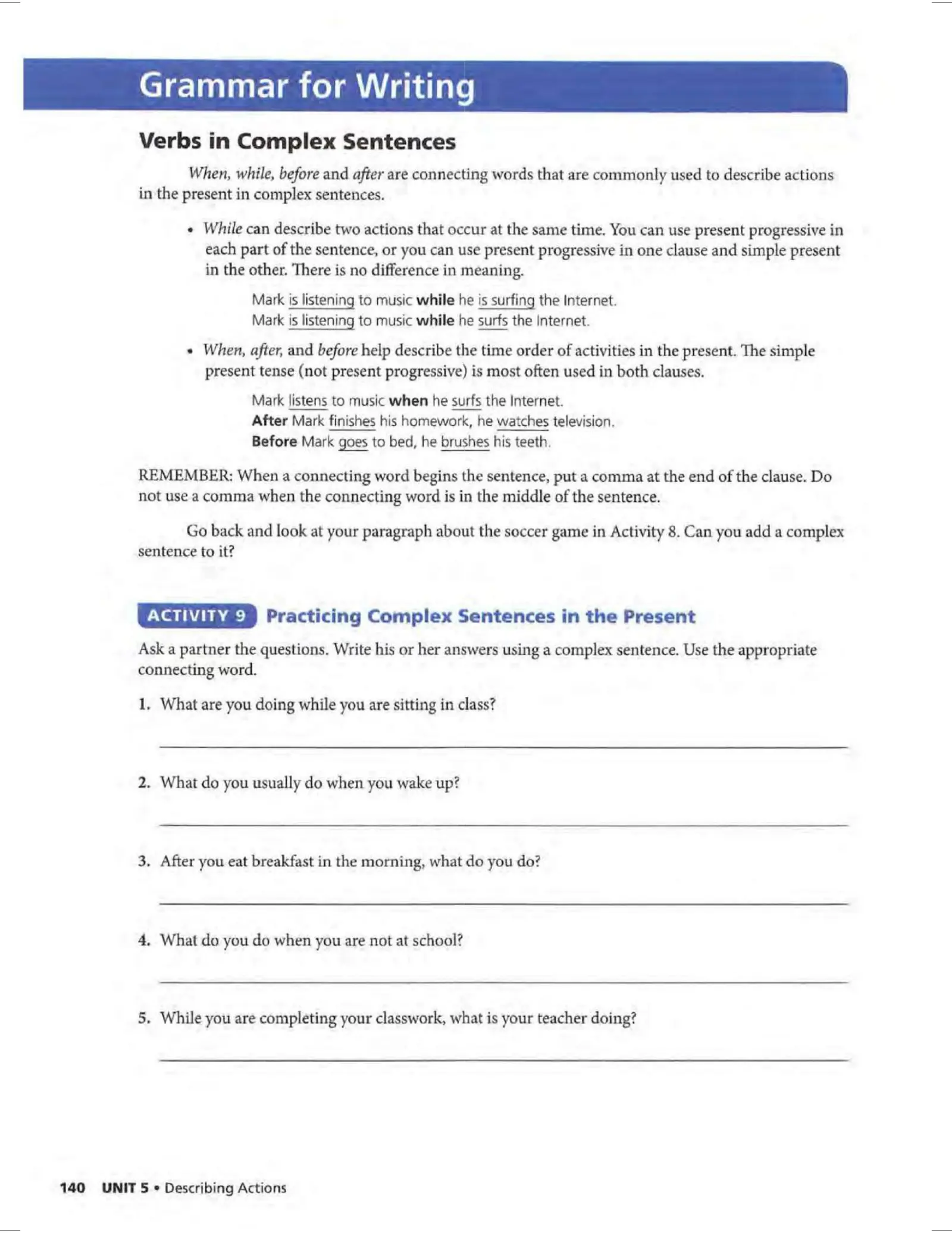 Unit 29 - Great Writing 1 – Activities 7-11 Interactive Worksheet – Edform
