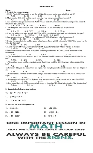 ST MATHEMATICS 6 Q3 Interactive Worksheet – Edform