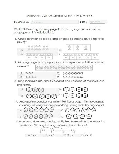 MAHABANG SA PAGSUSULIT SA MATH 2 Q2 WEEK 6 Interactive Worksheet – Edform