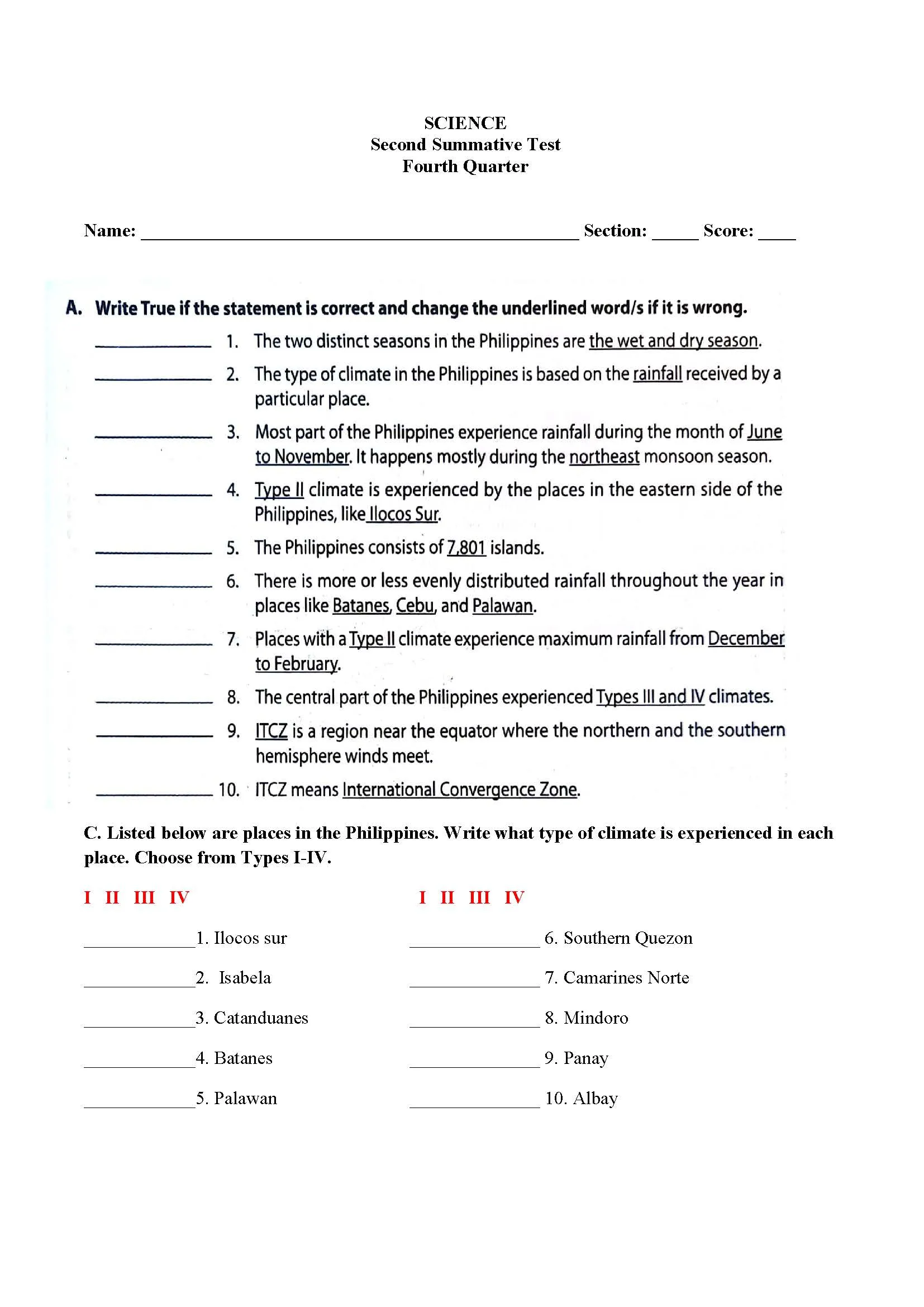 Q4 S2 SCIENCE Interactive Worksheet – Edform