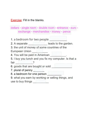 Exercise Voc. Unit 6.2 Interactive Worksheet – Edform