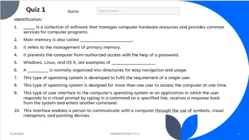Grade 8quiz 1 Interactive Worksheet – Edform