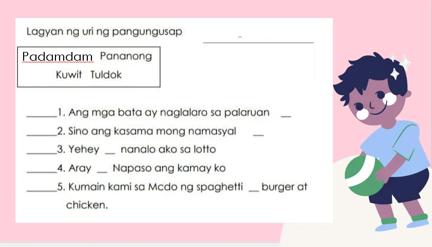 Filipino Interactive Worksheet Edform