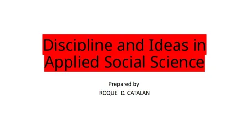 Discipline and Ideas in Applied Social Science Interactive Worksheet ...