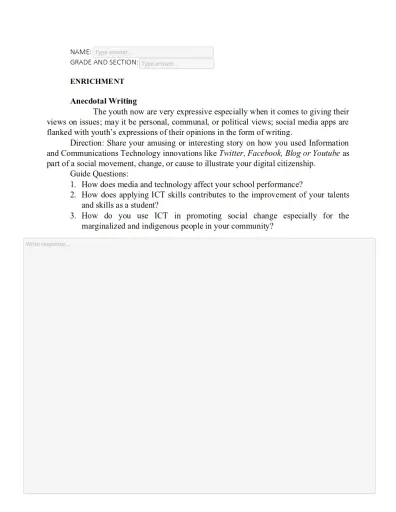 Enrichment_Multimedia&ICT Interactive Worksheet – Edform