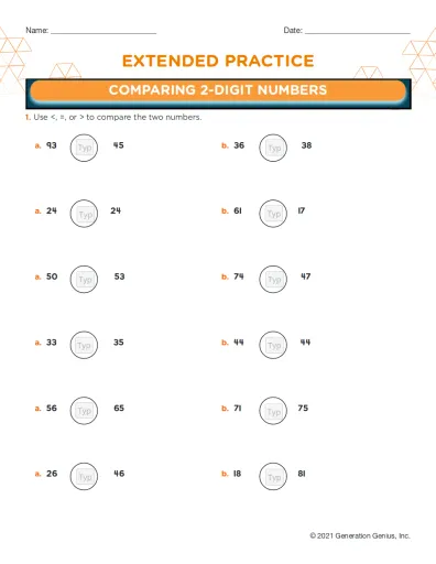 10/2/23 2 Digit Numbers Practice Interactive Worksheet – Edform