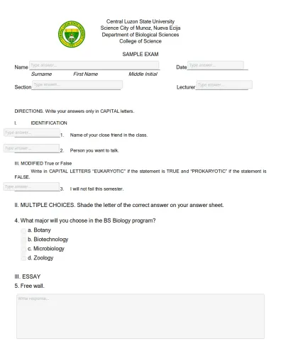 Sample Interactive Worksheet – Edform